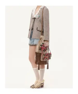 Valentino Garavani Embellished Cherry Bucket Bag