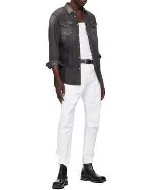 Dsquared2 Distressed Denim Shirt - Black