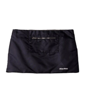 Miu Miu Technical Gabardine Fleece Mini Skirt