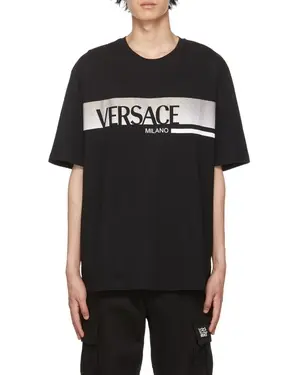 Versace Glitter Metallic Logo T-shirt