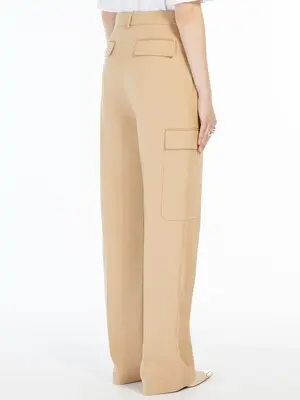 Sportmax Pleat Detail Cargo Trousers - Nude