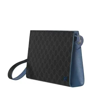 Gucci Monogrammed Clutch Bag With Detachable Wrist Strap