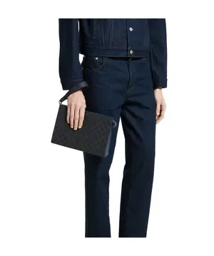 Gucci Monogrammed Clutch Bag With Detachable Wrist Strap
