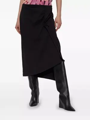 Dries Van Noten Asymmetrical Hem Midi Skirt
