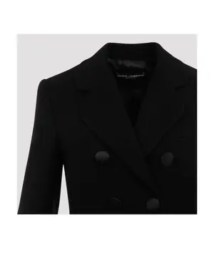 Dolce & Gabbana Double-breasted Long Coat - Black