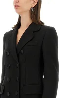 Dolce & Gabbana Double-breasted Long Coat - Black