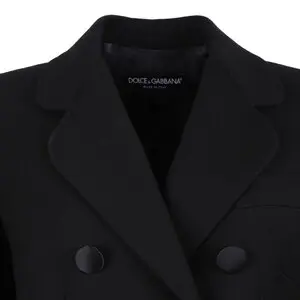 Dolce & Gabbana Double-breasted Long Coat - Black