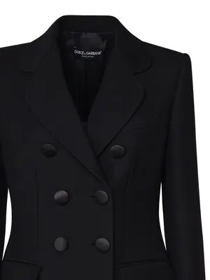 Dolce & Gabbana Double-breasted Long Coat - Black