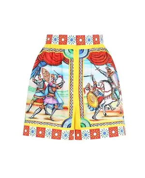 Dolce & Gabbana High-waisted Printed Shorts