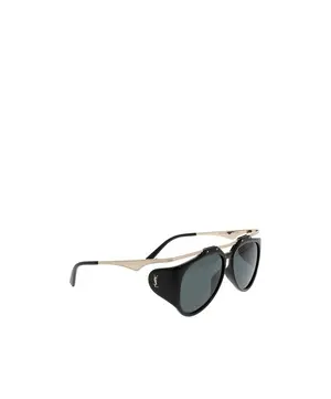 Saint Laurent Aviator Frame Sunglasses - Black