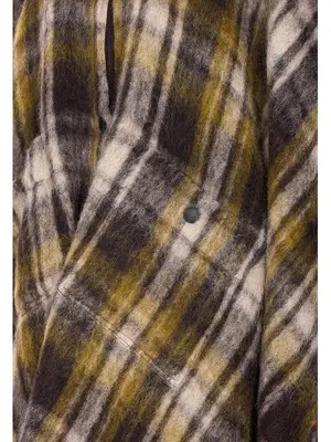 Moncler Checked Fringed Edge Cape - No