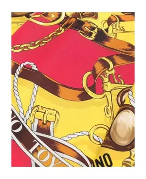 Moschino Logo Print Pattern Scarf