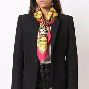 Moschino Logo Print Pattern Scarf