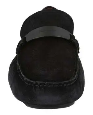 FERRAGAMO Round-toe Slip-on Loafers With Removable Logo Trim