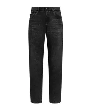 Dolce & Gabbana Logo Plaque Cotton Jeans - Multi-color