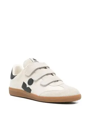 Isabel Marant Étoile Perforated Velcro Low-top Sneakers - Chalk/black