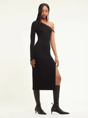 COURREGES Courrèges One-sleeve Lingerie Dress With Ac Logo