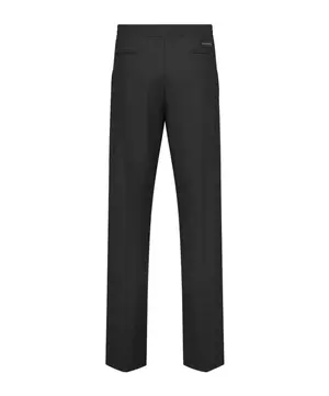 Dior High Waist Straight Leg Trousers - Grey