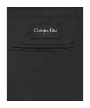 Dior High Waist Straight Leg Trousers - Grey
