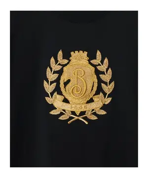 Burberry B Crest Embroidered Crewneck T-shirt - Black