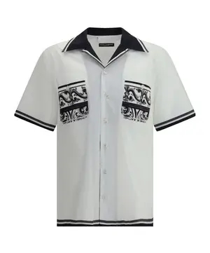 Dolce & Gabbana Dolce Gabbana Majolica Printed Short-sleeved Shirt