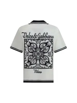 Dolce & Gabbana Dolce Gabbana Majolica Printed Short-sleeved Shirt