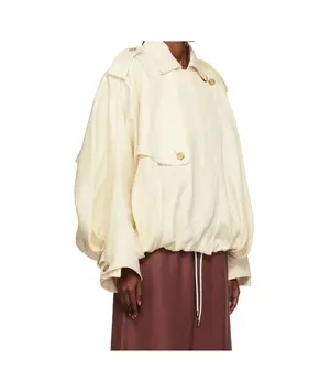 Gabriela Hearst Long Sleeve Jacket With Lapel Zip Front And Draped Detailing