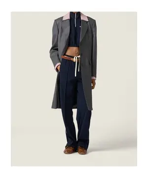 Miu Miu Elasticated Waistband Pleated Trousers