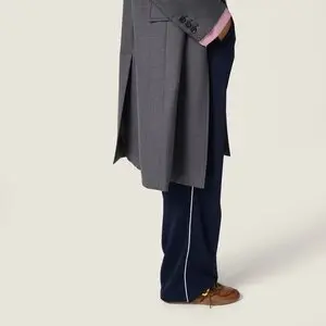 Miu Miu Elasticated Waistband Pleated Trousers