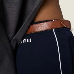 Miu Miu Elasticated Waistband Pleated Trousers