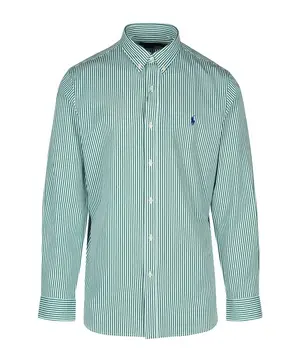 Polo Ralph Lauren All Fit Striped Stretch Poplin Shirt - Green