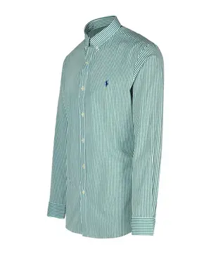 Polo Ralph Lauren All Fit Striped Stretch Poplin Shirt - Green