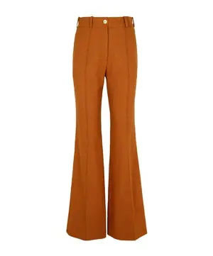 PATOU Crease Detailed Flared Pants