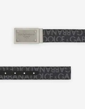 Dolce & Gabbana Logo Printed Buckle Belt