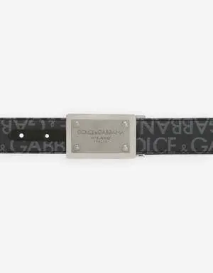 Dolce & Gabbana Logo Printed Buckle Belt