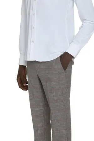 PT TORINO Wool Dress Trousers With Plaid Pattern