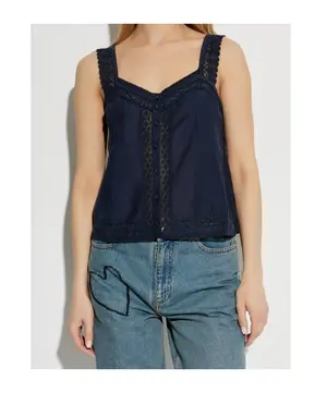 Zadig&Voltaire Lace Trimmed Bustier-style Tank Top