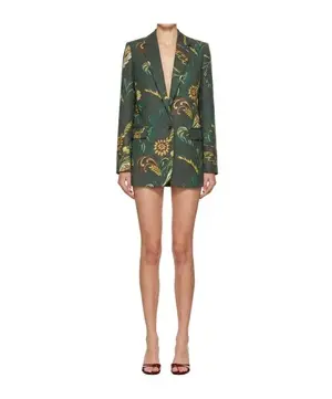 Etro Floral-print Notched Lapel Blazer
