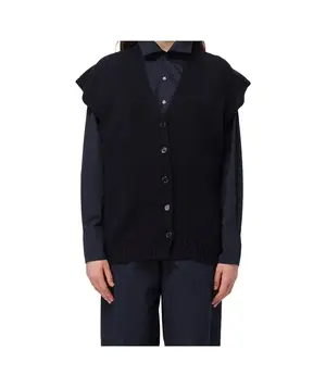 Fabiana Filippi Brushed Knit Gilet - Navy