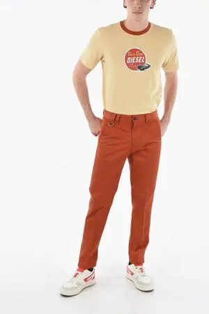 DIESEL® Straight-leg Pants With Belt Ring Detail