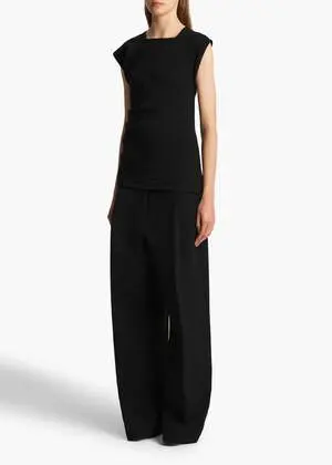 Khaite Josif Top With Cap Sleeves And Square Neck