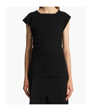 Khaite Josif Top With Cap Sleeves And Square Neck