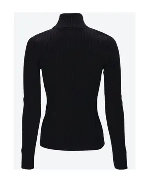 COURREGES Courrèges Cut-out Ribbed High Neck Jumper - Black