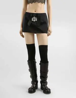 Dolce & Gabbana Duchess Mini Skirt With Embellishment