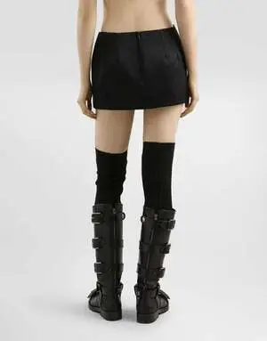 Dolce & Gabbana Duchess Mini Skirt With Embellishment