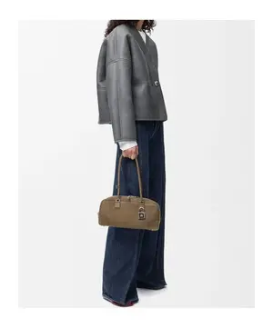 Loewe Pebble Leather Cardigan - Light Grey