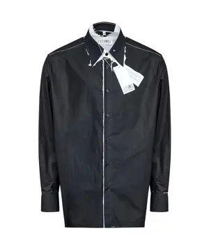 MAISON MARGIELA Contrast-trim Shirt - Black