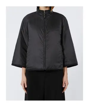 Max Mara Delfina Quilted High Neck Coat - Black