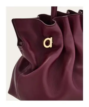 FERRAGAMO Gancio Soft-bag - Plum