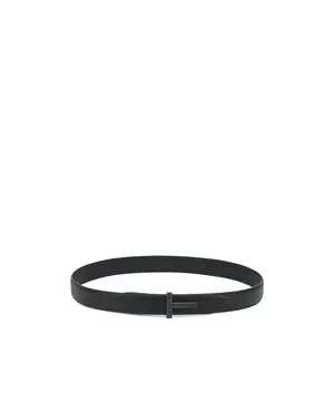 TOM FORD T Buckle Leather Belt - Green